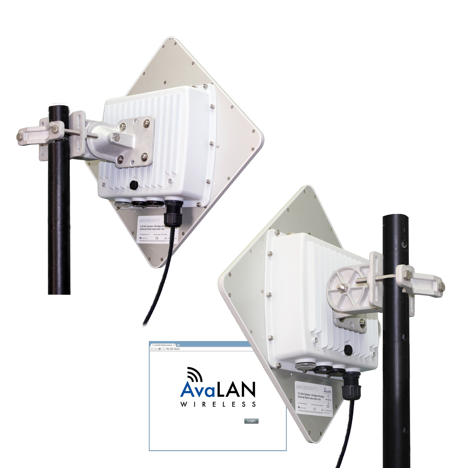 800 Mbps 5.8 Ghz Wireless Ethernet Radios